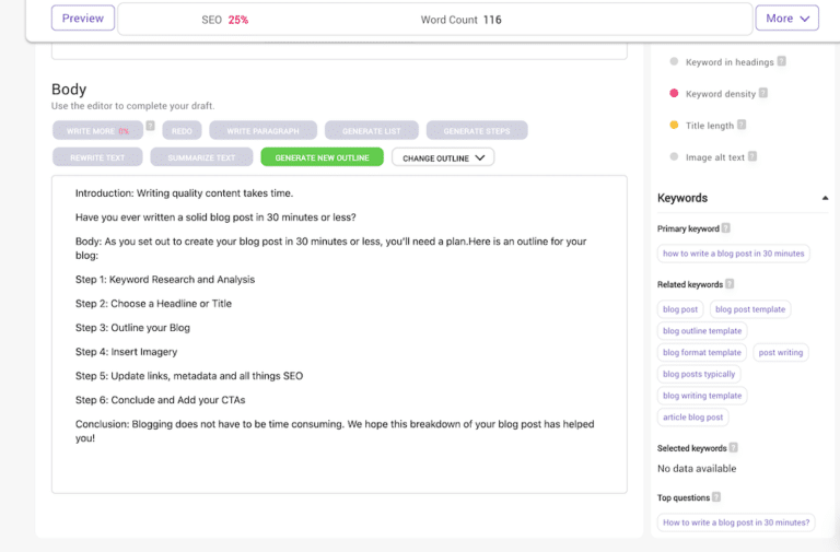 How to Write a Solid Blog Post in 30 Minutes (or Less)